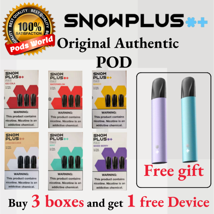 Snowplus Pods Favor E-liquid Juice 100% Legit （Buy 3 Boxes/9 Pods And ...
