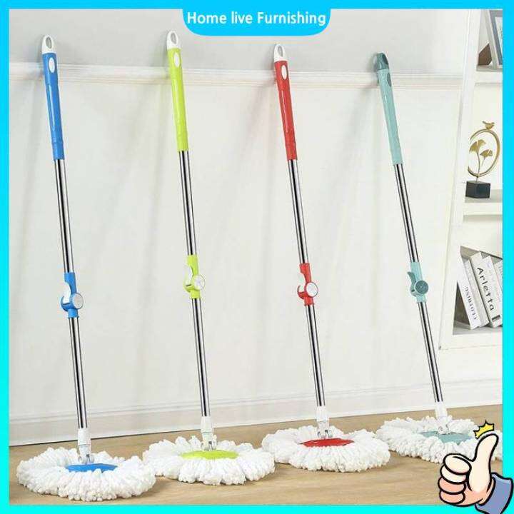 Stainless Steel Spin Mop Map Floor Cleaning Mop with Handle 360 Degree ...