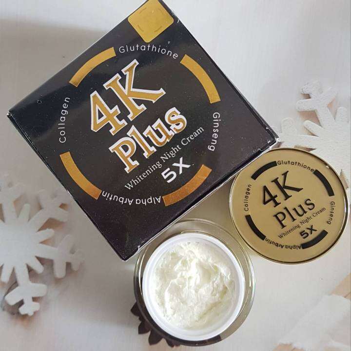 4K Plus Whitening Night Cream 20g ( Black Package ) | Lazada