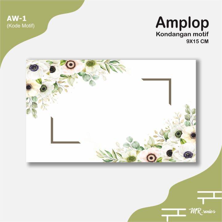 AMPLOP KONDANGAN MOTIF AESTHETIC AW-1 / CUSTOM / LEBARAN / SUMBANGAN ...