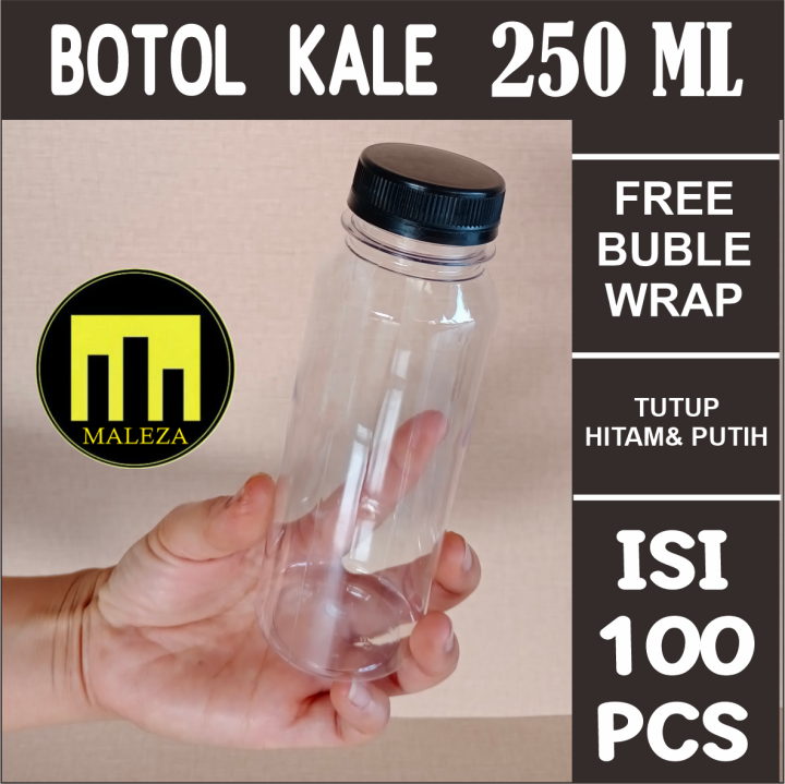 100 Pcs Botol Kale 250 ml - Botol Plastik 250 ml - Kale 250 ml - Botol ...