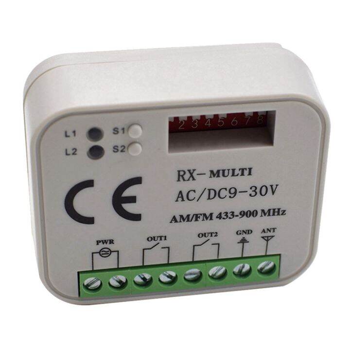 Garage Door Remote Control Receiver 2 Channel Controller Switch ...