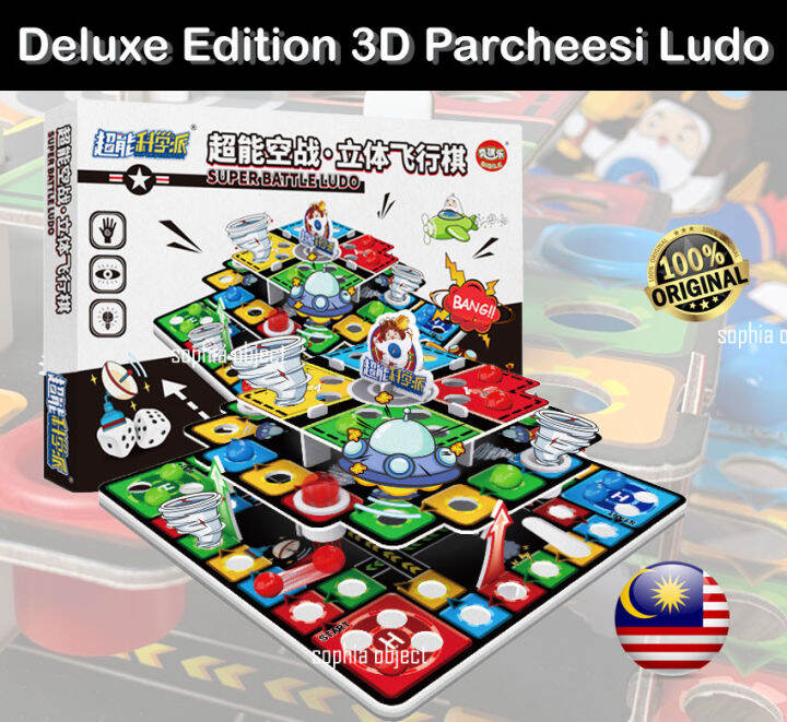 3D Parcheesi Ludo Flying chess Super Battle Ludo Board Game | Lazada