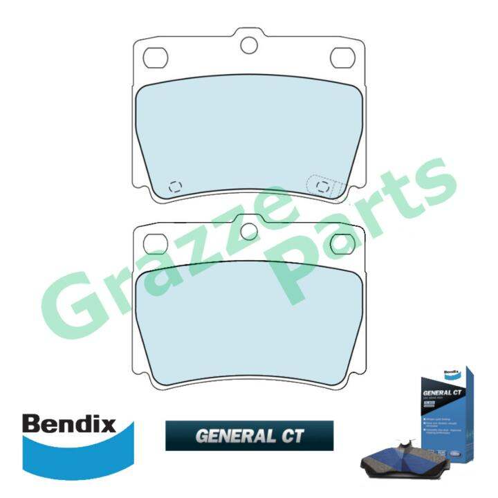 Bendix General CT Disc Brake Pad Rear for DB1390 Mitsubishi Challenger K97W K96W K99W Pajero V23 ...