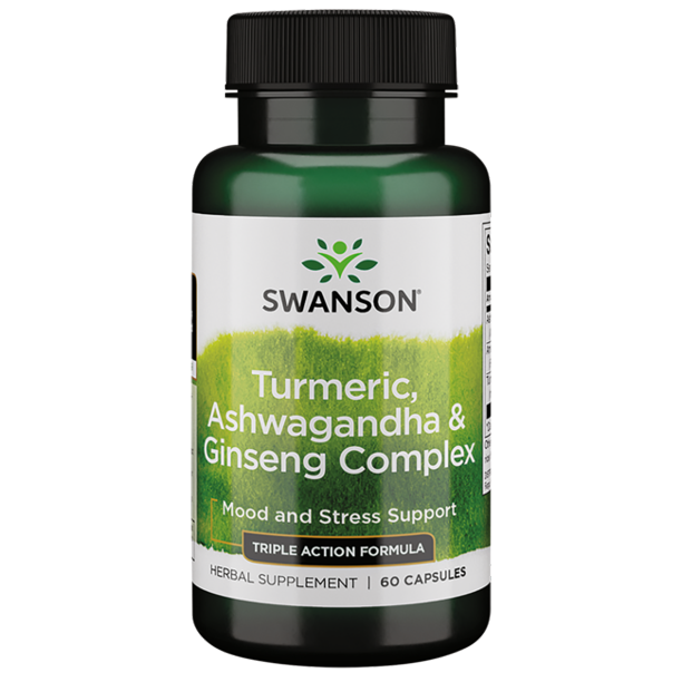 Swanson Full Spectrum Turmeric Ashwagandha and Ginseng Complex 60 ...