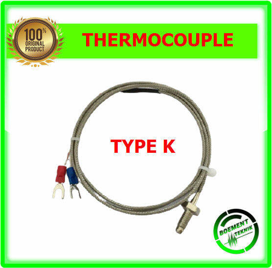 Thermocouple Temperature Sensor TYPE K Stainless Steel 800C 2Meter M6 | Lazada Indonesia