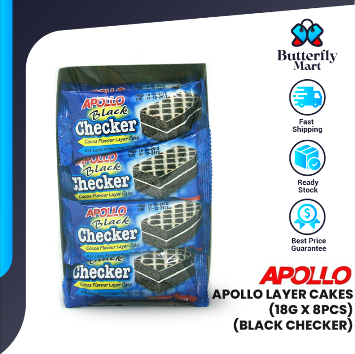 (9020M) Apollo Layer Cakes(18g X 8pcs)(Black Checker) Apollo Cake ...
