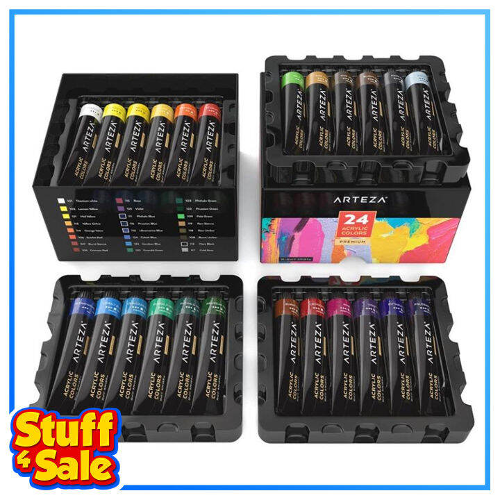 Arteza Premium Acrylic Paint Set of 24 22ml each | Lazada PH