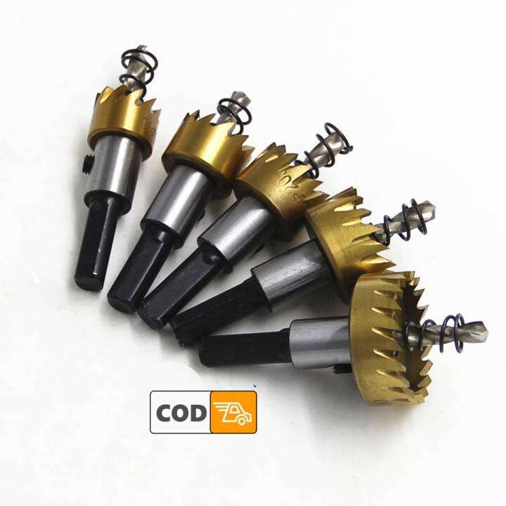 Mata Bor Besi Baja 1 Set Bulat Hole Saw Carbide 5 Pcs - Melubangi Plat ...