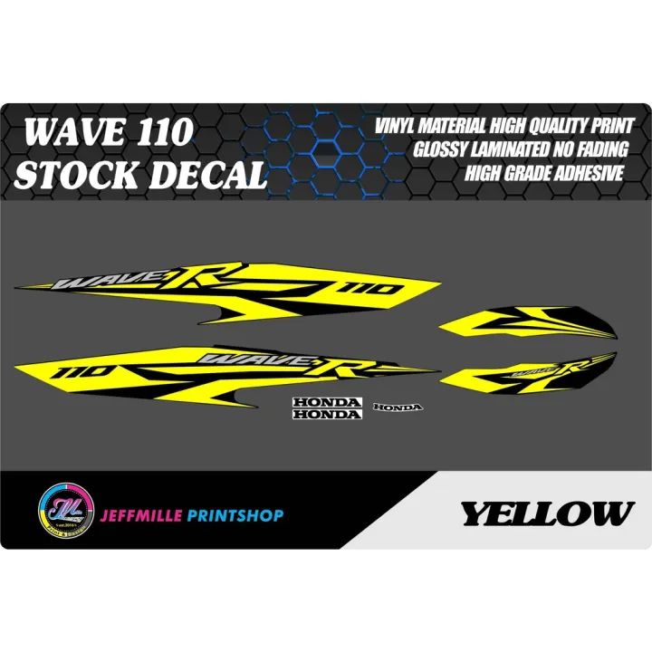 sticker decals motorcycle HONDA WAVE 110 STOCK DECAL | Lazada PH
