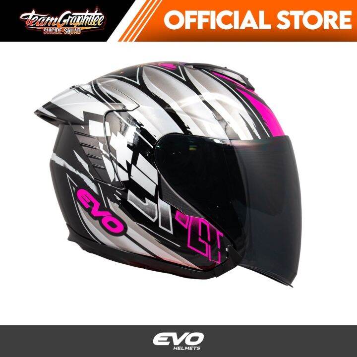 EVO HELMET RX5 KATANA (HALF FACE DUAL VISOR) w/ free clear lens mio ...