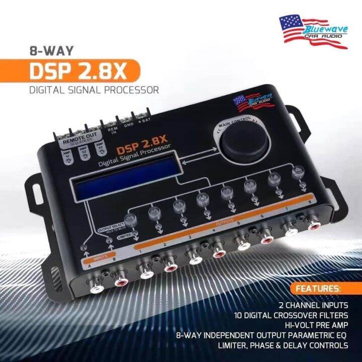ปรีดิจิตอล 8 ช่อง Bluewave รุ่น DSP 2.8X 8 channel dsp built in dsp digital signal processor ...