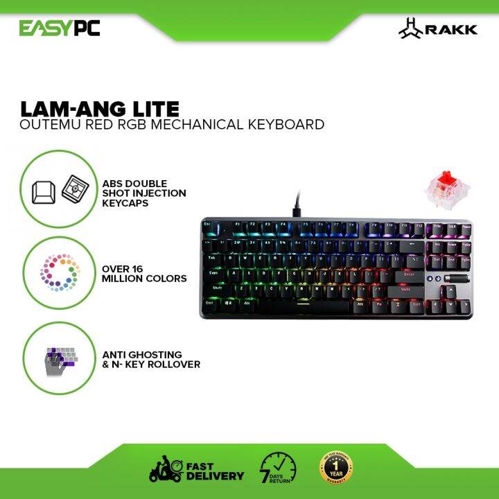 Rakk Lam-Ang Lite RGB TKL Mechanical Gaming Keyboard, Fully Modular and ...