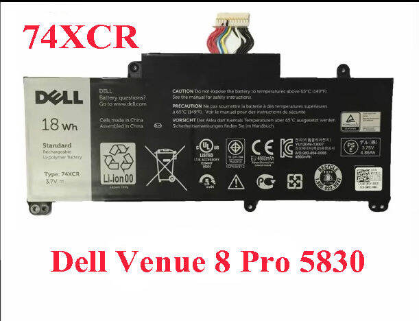Dell Venue 8 Pro 5830 Tablet 74XCR built-in tablet battery แบตเตอรี่ ...