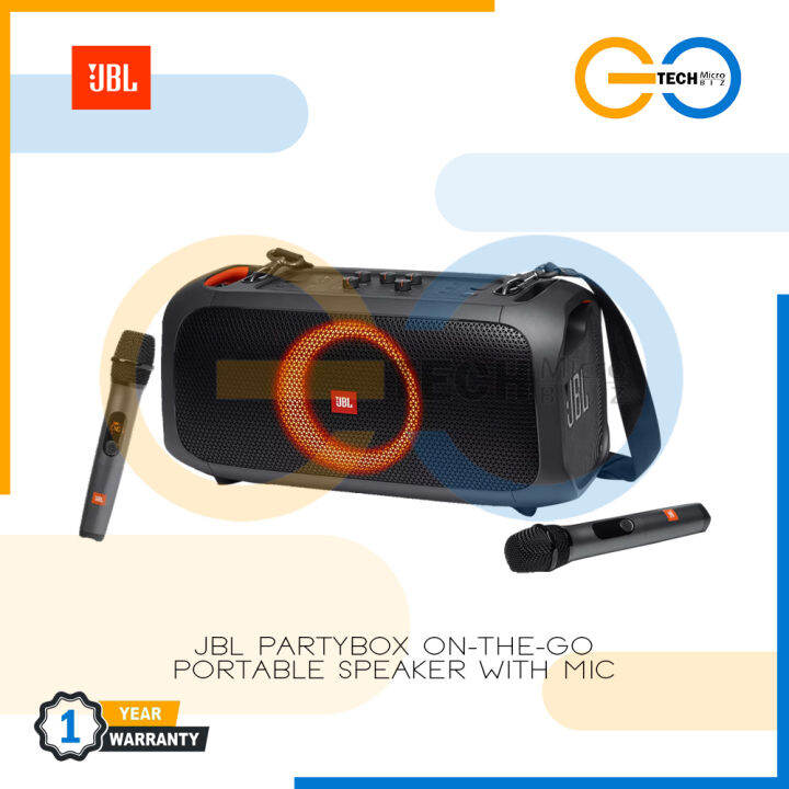JBL PartyBox On The Go OTG Portable Party Speaker with Wireless Mic Bluetooth | Lazada PH