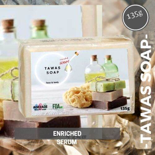 Age2Age TAWAS Whitening Bath Beauty Soap Serum Enriched with ...