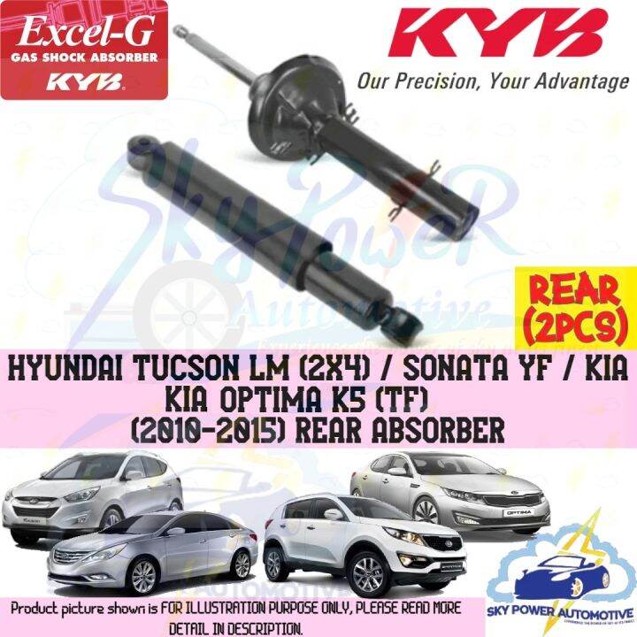 HYUNDAI TUCSON LM 2WD / SONATA YF / KIA OPTIMA K5 TF KAYABA KYB EXCEL G GAS SHOCK ABSORBER REAR ...