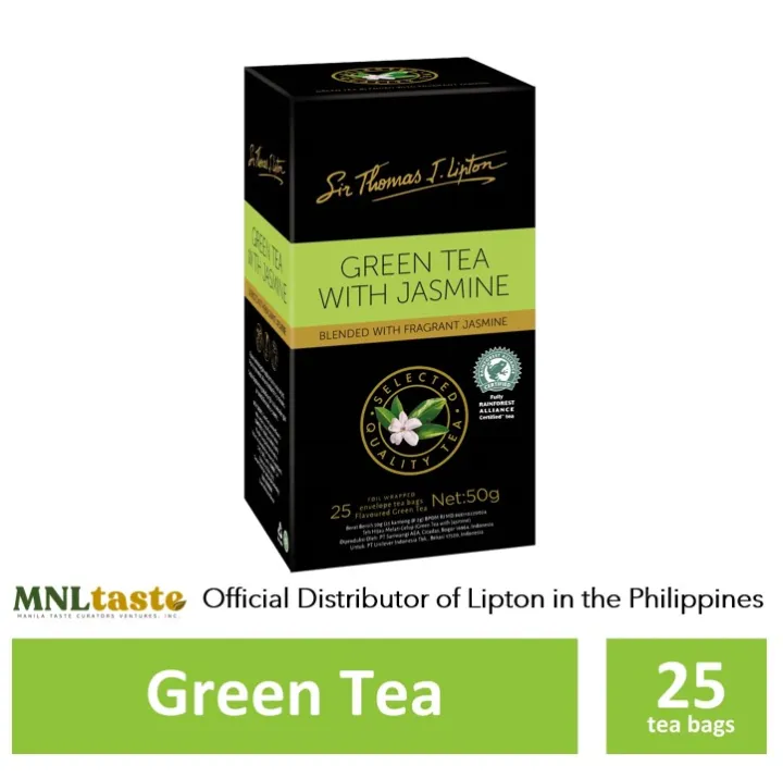 Sir Thomas J. Lipton Green Tea with Jasmine 25 x 2g | Lazada PH