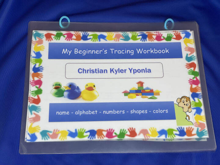 Beginner Tracing Book | Personalized Laminated Workbook | Erasable ...
