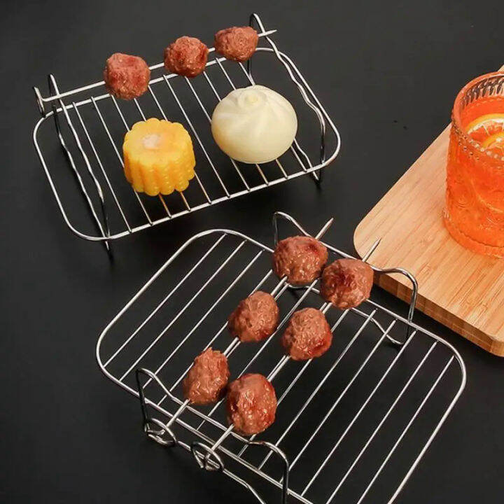 Stainless Steel Air Fryer Rack Multi-Purpose Round Cooling Rack ...