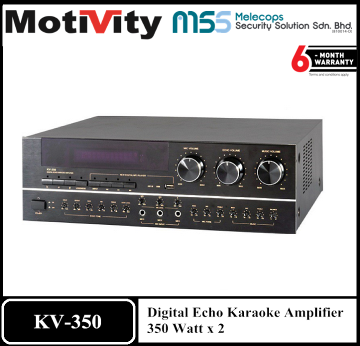 MOTIVITY KV-350 Digital Echo Karaoke Amplifier 350watt x 2 | Lazada