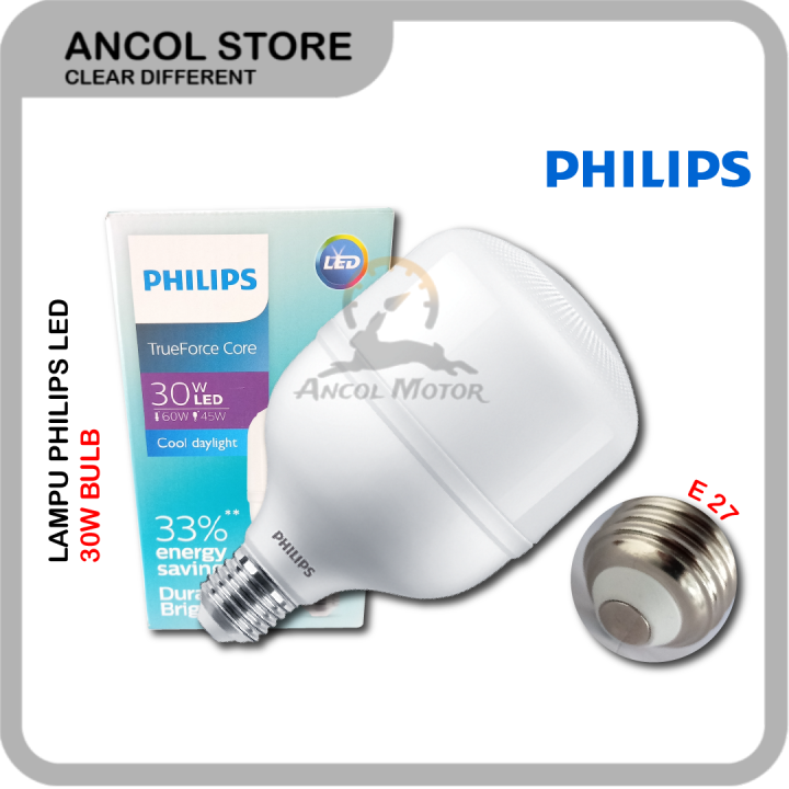 PHILIPS LED 30w 2700 lumen Bulb Bohlam Lampu Rumah E27 TrueForce Core ...