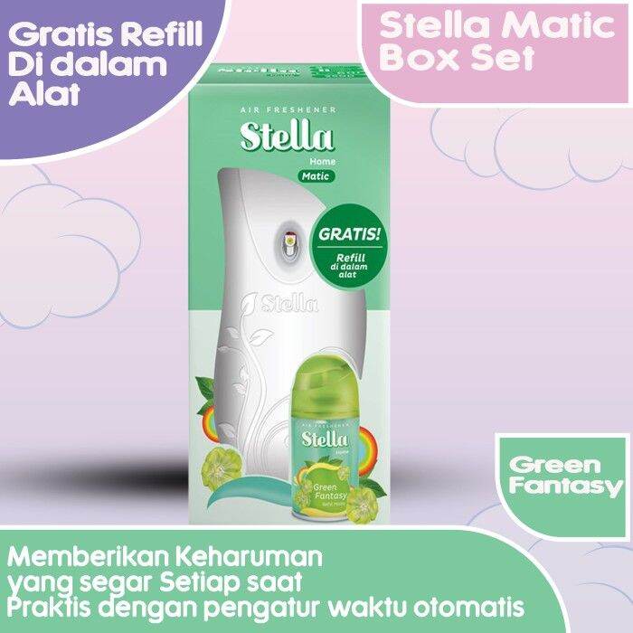 STELLA MATIC MESIN PENGHARUM RUANGAN OTOMATIS (ALAT + REFILL) BOX SET ...
