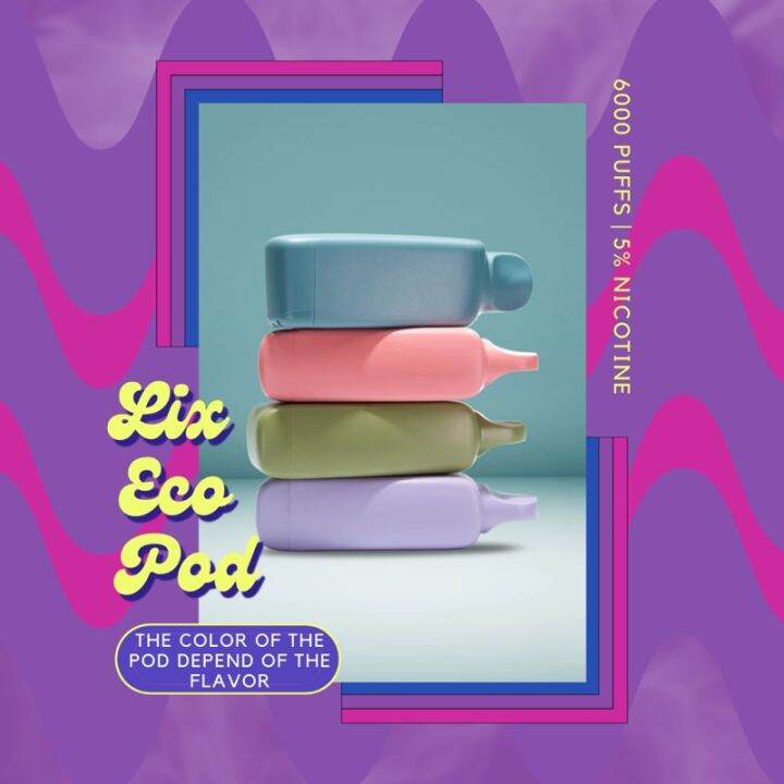 LIX ECO POD (6000 Puffs) POD ONLY DEVICE SOLD SEPARATELY | Lazada PH