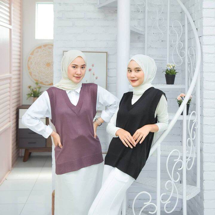 ( COD ) ROMPI VILLO RAJUT / VILLO VEST KNIT / ROMPI WANITA / Rompi ...