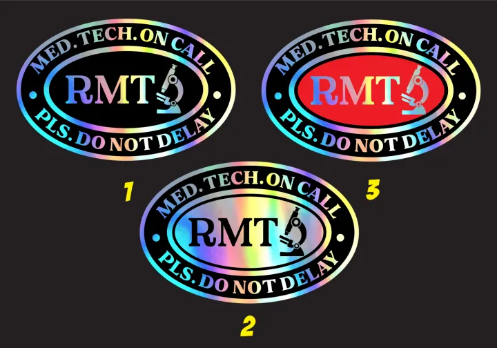 Med Tech On Call RMT Do Not Delay Sticker Emblem For Car Motorcycle ...