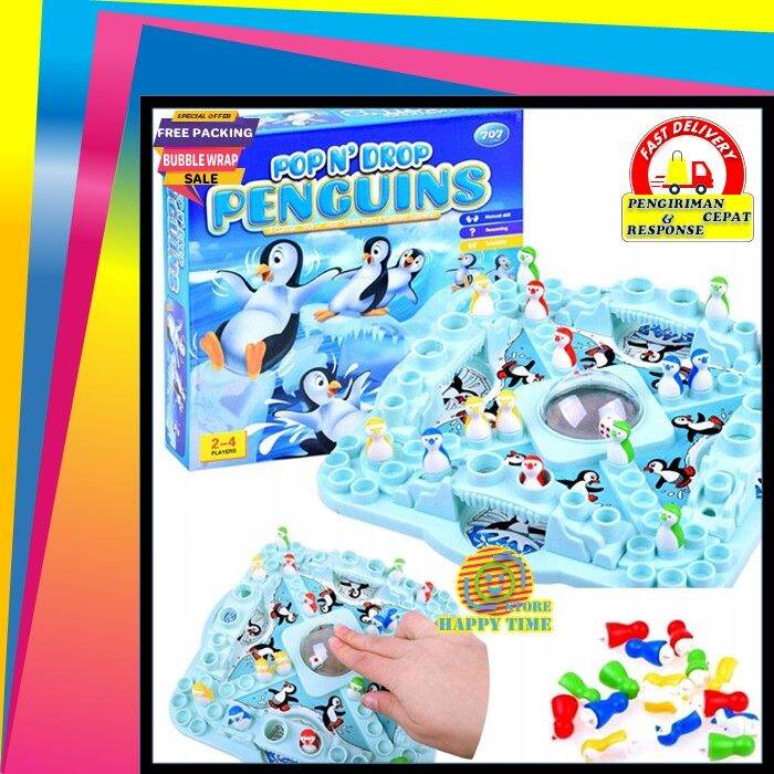 Mainan Anak Game Penguin Pop N Drop Permainan Papan Dadu Interaktif ...