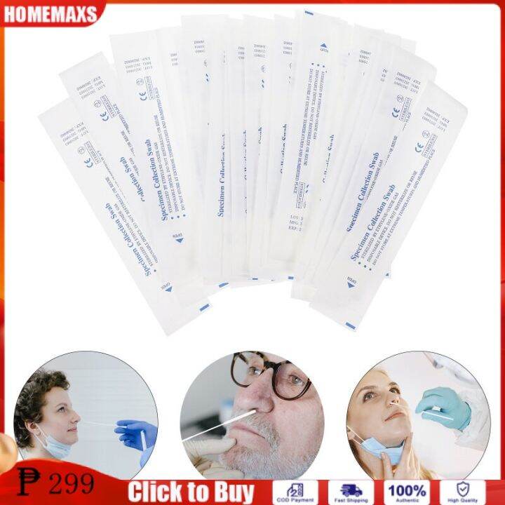 HOMEMAXS 100Pcs Professional Pharynx Swabs Multi-function Sterile Swabs ...