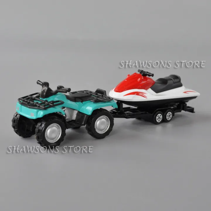 1:50 Scale Diecast Metal Quad ATV With Jet-Ski Trailer Model For Kids ...
