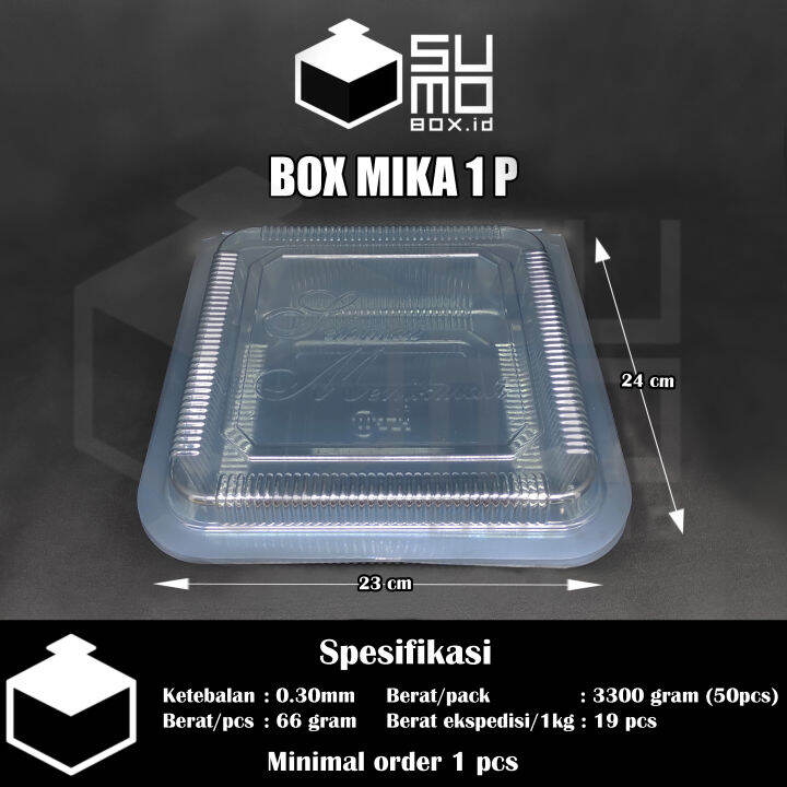 Box mika plastik bening jumbo / Box mika plastik kue bolu ukuran besar ...