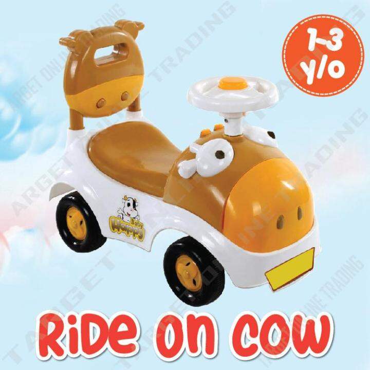 Kids Ride On Car Calf Cow Music Horn Pushing Cart Walker 1-3 years old ...