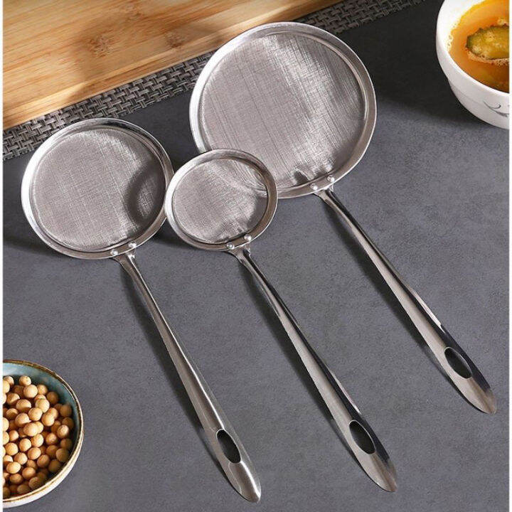 Saringan Minyak Halus Gagang Panjang - Saringan Teh Tepung Stainless ...