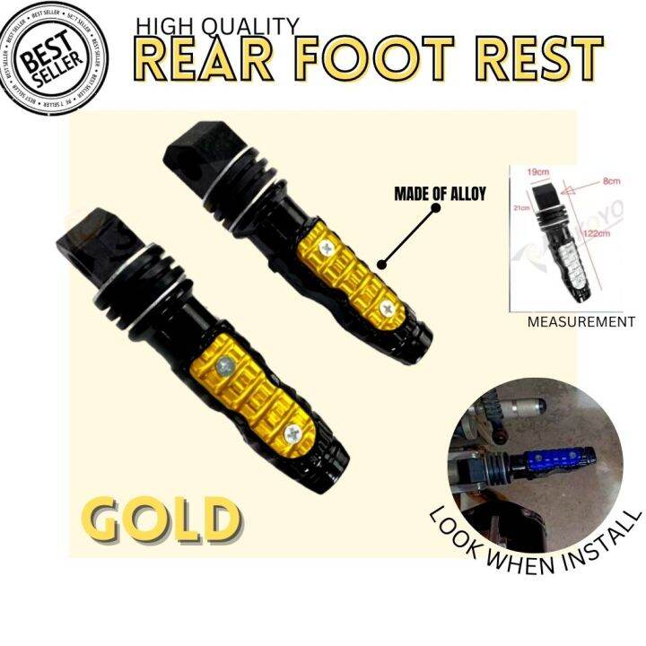 FOOT REST FOR MOTORCYCLE : HONDA XR150 L | GOLD | REAR FOOT REST MADE ...