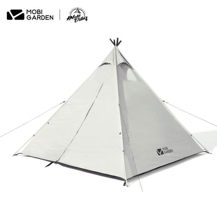 MOBI GARDEN Tent Hiking Camping Pyramid Type Windproof and Rainproof ...