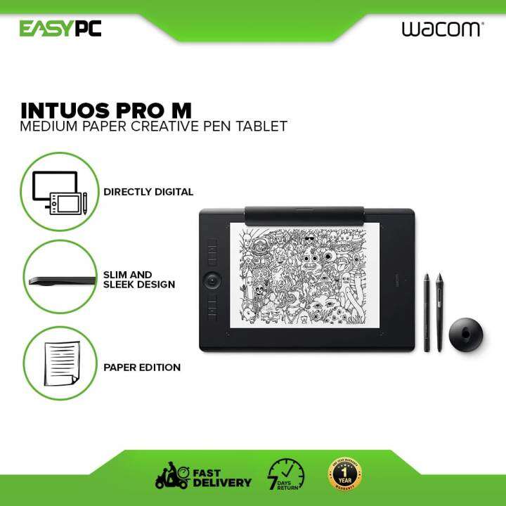 Wacom Intuos Pro Medium Paper /Large Paper Creative Pen Tablet 11BRI ...