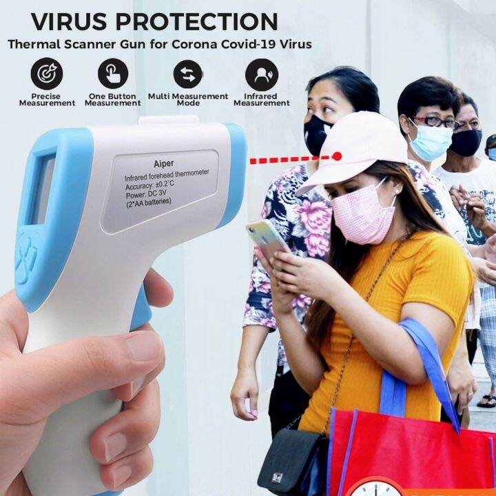 Infrared Thermometer Gun Digital Thermometer Scanner Temperature ...