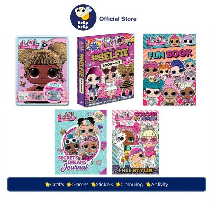 Lol Surprise 5 Books & Activity Tin Gift Set with Colouring Story Book ...
