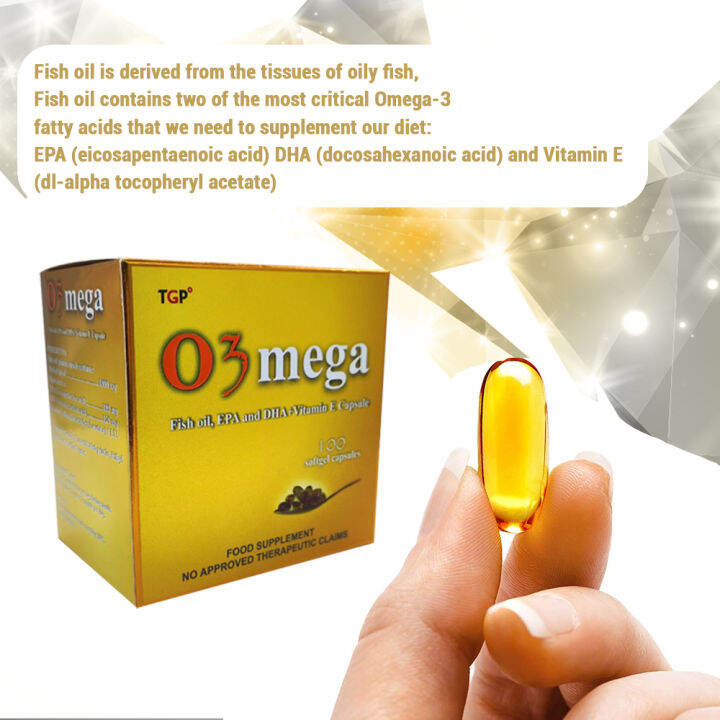 TGP Omega Fish Oil Capsule 60mg O3MEGA 1 Box(100 Softgel Capsules) Fish ...