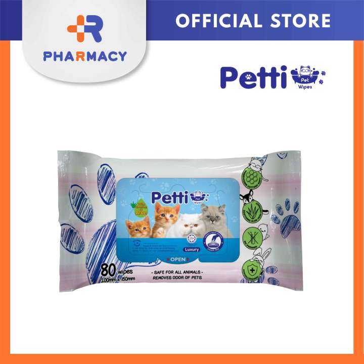 R Pharmacy | Wetty Petti Dog / Cat pet wet wipes 80s | Lazada