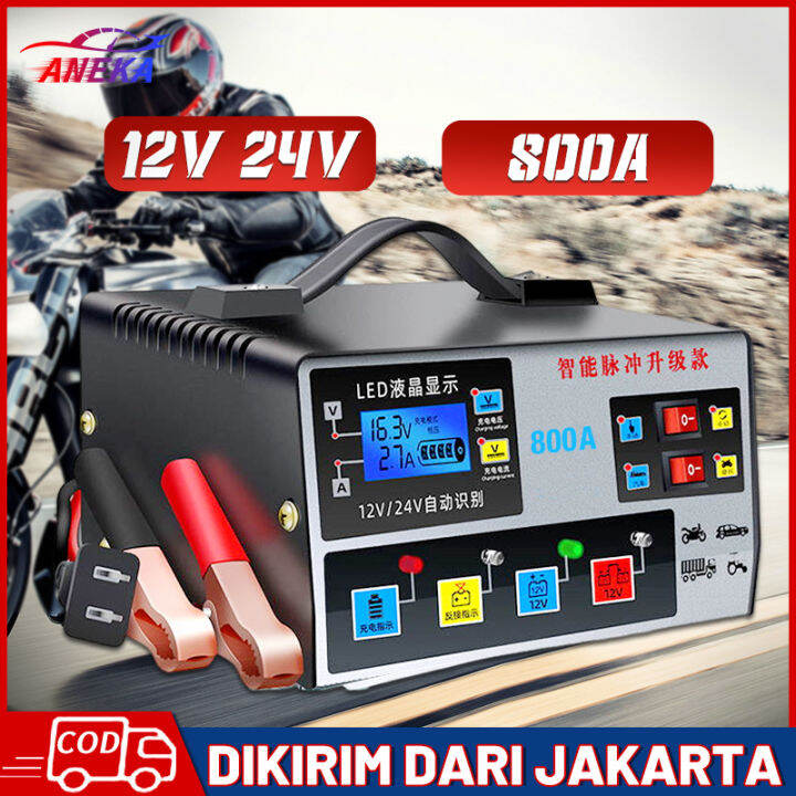 Charger Aki Motor Dan Mobil Otomatis Accu Kering Dan Basah Lead Acid ...