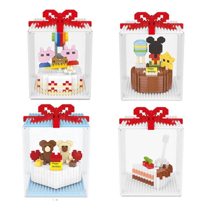 NEW Cute Children Birthday Cake Building Blocks with Box LEGOing ...