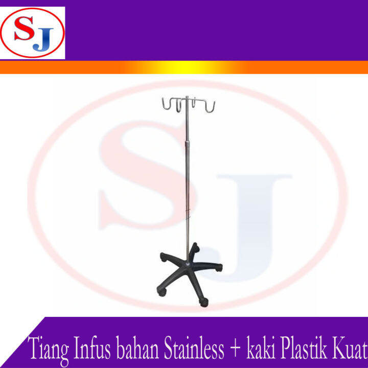 Tiang Infus bahan Stainless + kaki Plastik Kuat | Lazada Indonesia