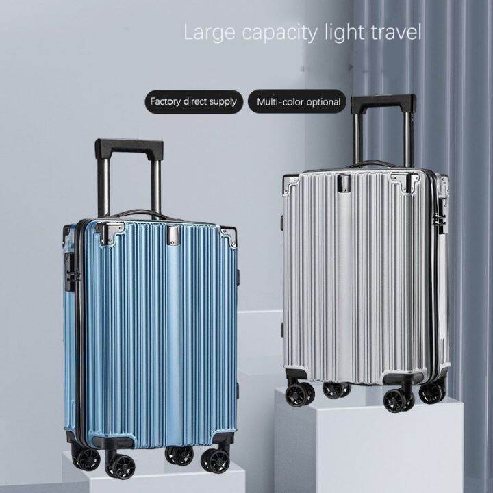 Stylish metal corner suitcase adult trolley case business check-in ...