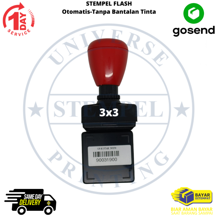 (3030) Cetak Stempel Flash Otomatis - Tanpa Bantalan Tinta Stempel ...