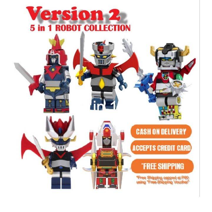 ☢ Version 2 - Lego Compatible VOLTES V T2 MAZINGER Z DAIMOS GREAT ...