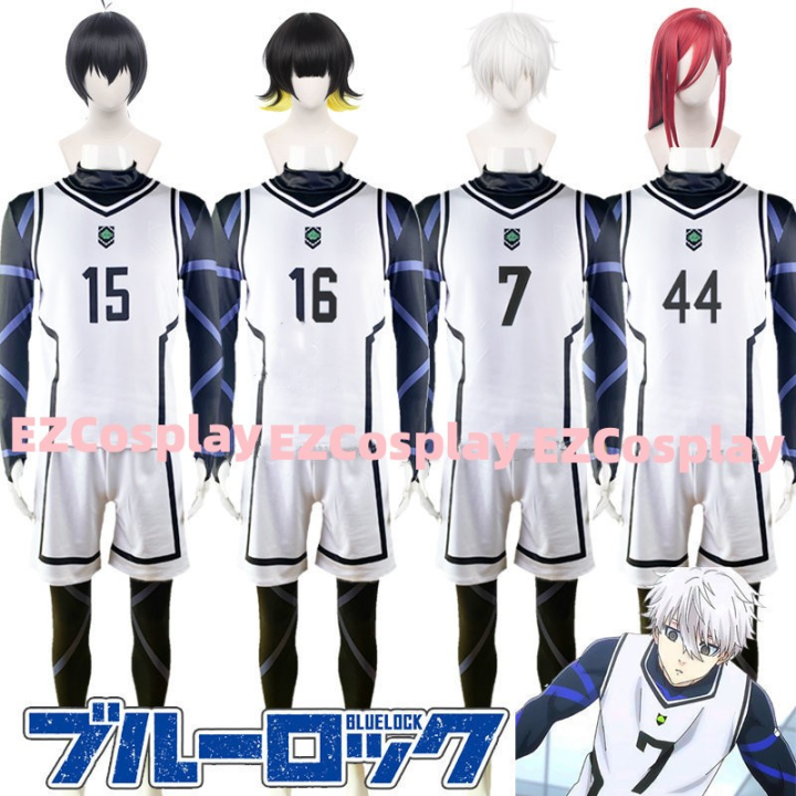 Anime Blue Lock Nagi Seishirou Team White Uniform Cosplay Costume ...